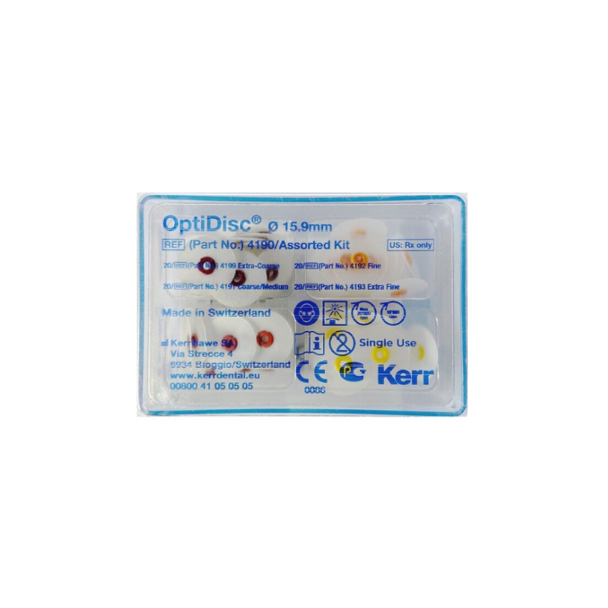 OptiDisc Kerr Kit 80 Unidades 15.9mm (20 cada tipo)