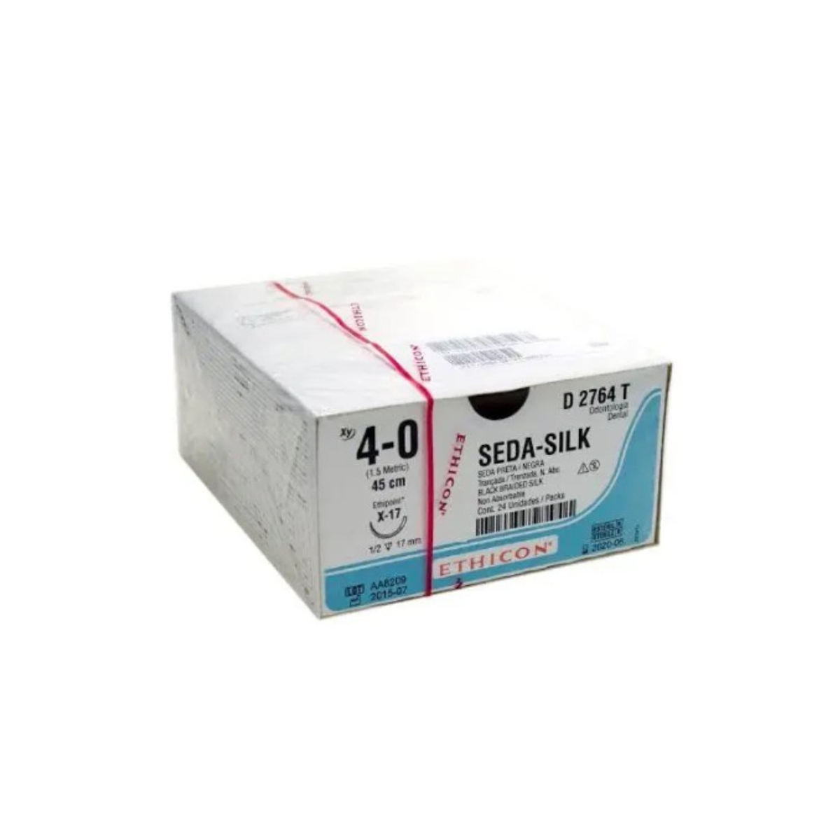 Sutura Seda Negra 4-0 X-17 17mm Ethicon