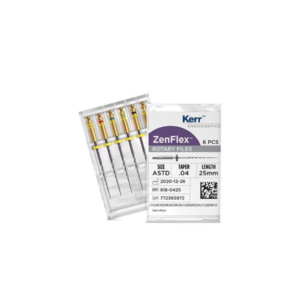 Lima Rotatoria Zenflex Kerr Taper 04 25mm 6 Unidades Kerr