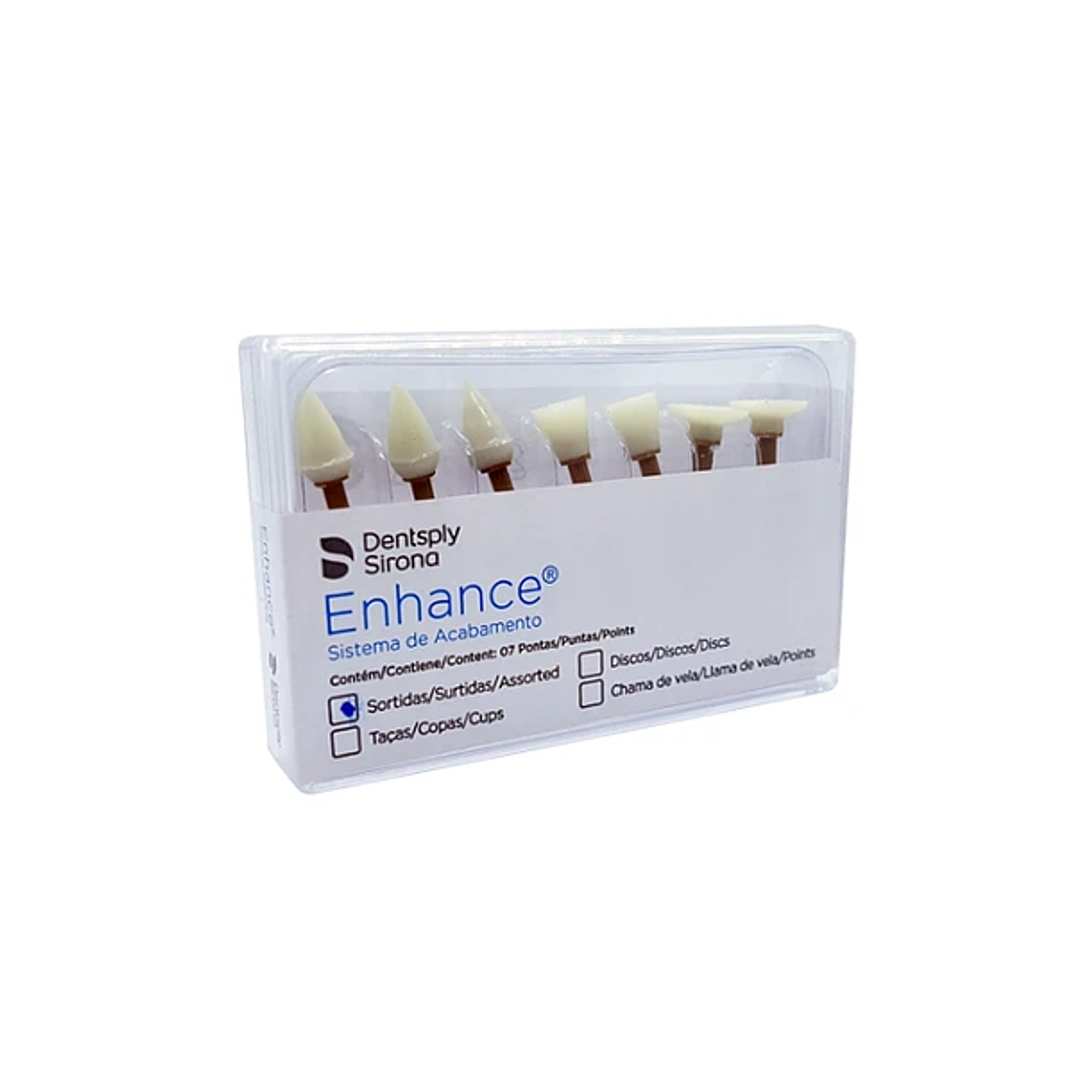 Kit de Gomas de Pulido Para Composite Enhance 7 Unidades Den