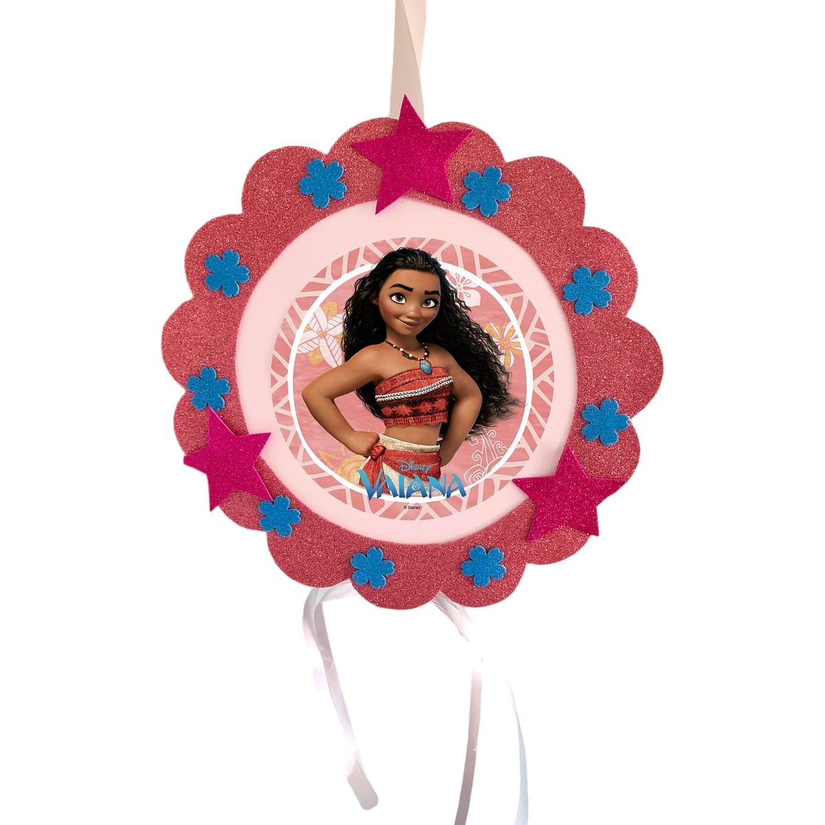 Piñata Circular Moana Rosado