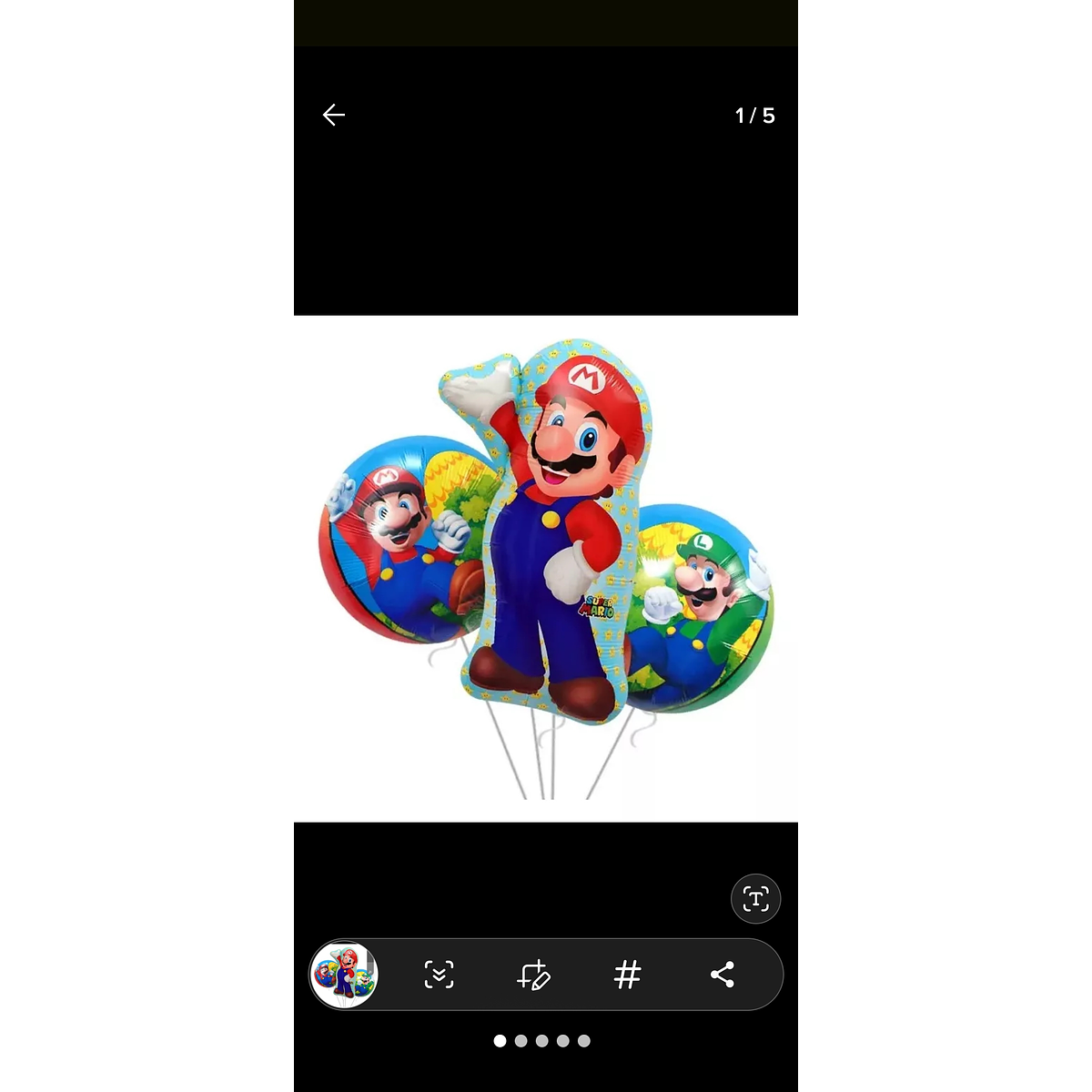 Set de globos Super Mario Bross