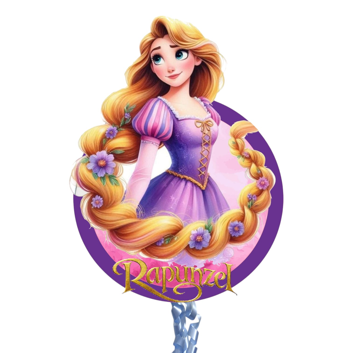 Piñata Rapunzel 2d Imagen ambos Lados