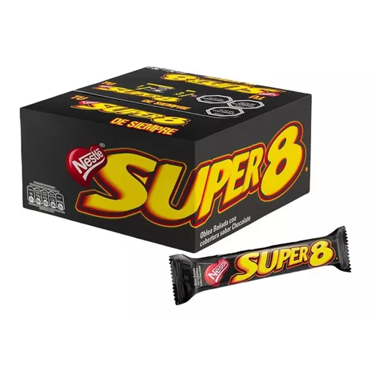 Super Ocho 8 Obleas Bañadas En Chocolate 24 Unidades