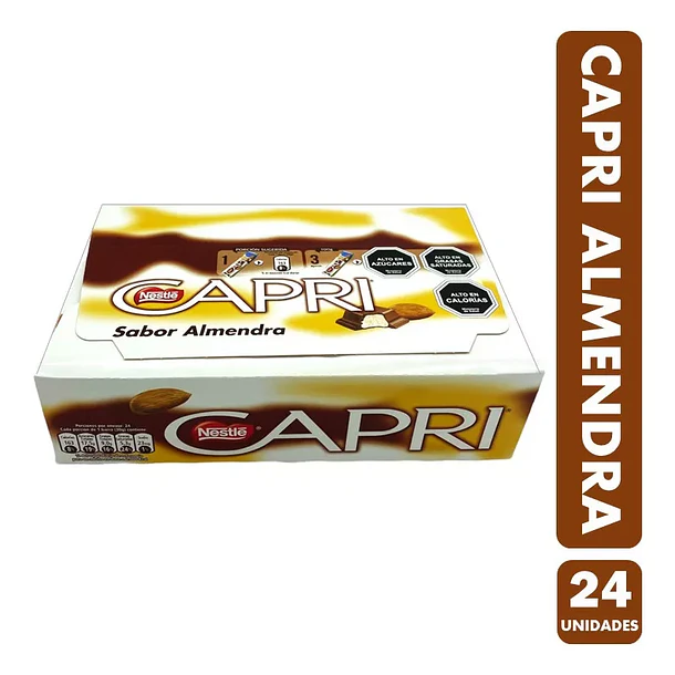 Chocolate Capri Almendra Caja de 24 unidades de 30 gramos