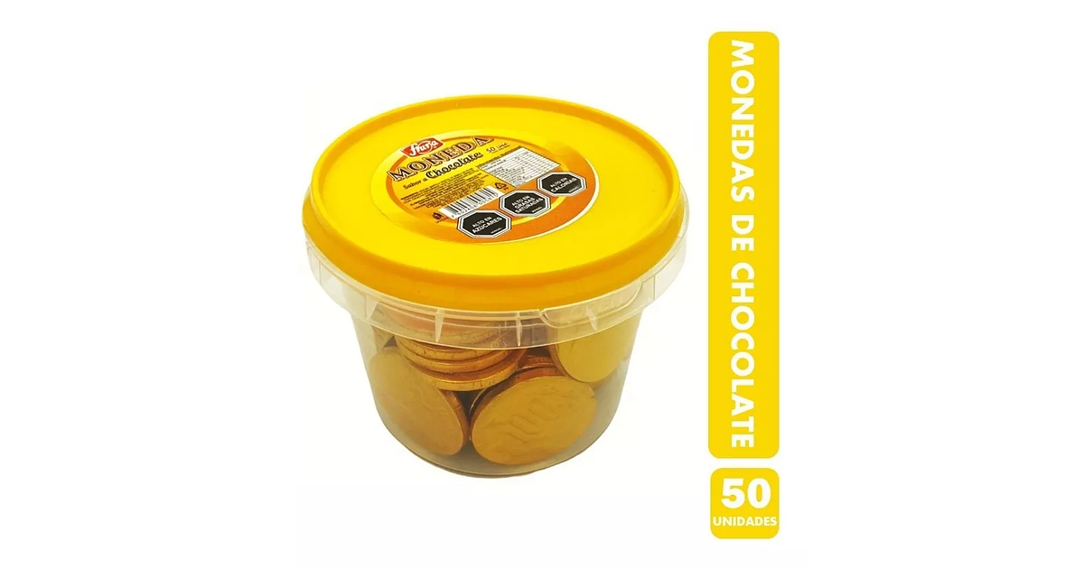Monedas De Chocolate Fruna Tarro X 50 Unidades