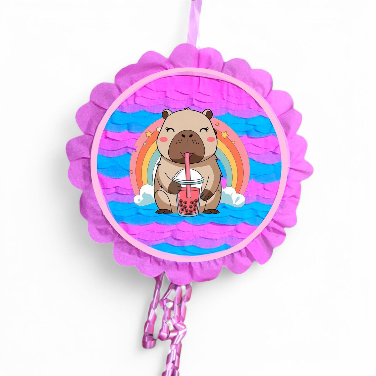 Piñata Capibara rosada 35cm