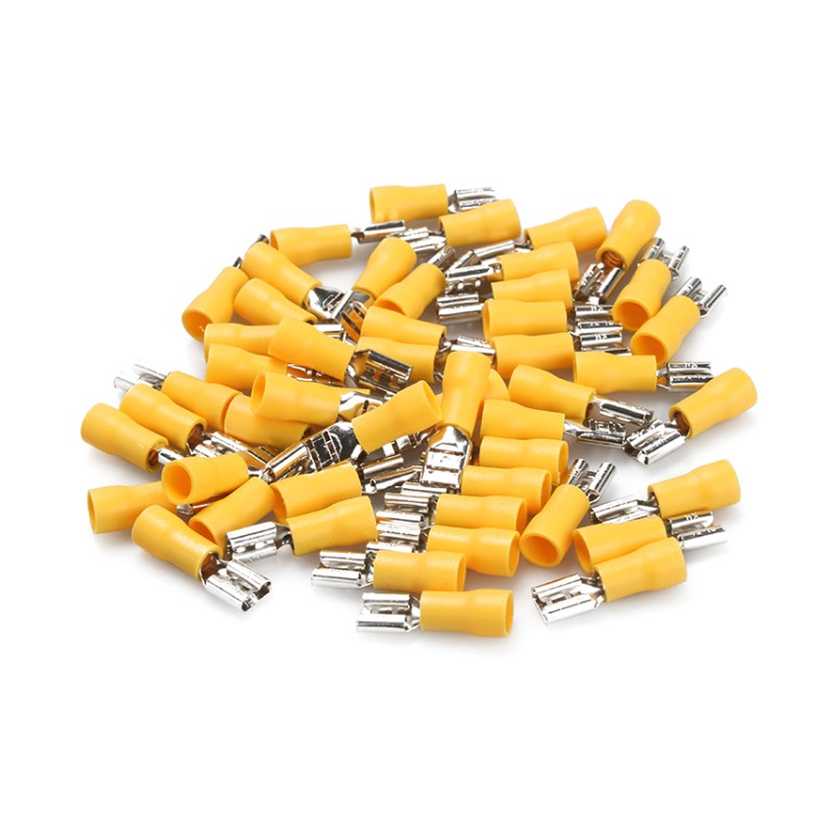 Terminal Hembra Aislado 12-10 AWG 6.3mm Amarillo 100 unid. | Diartek ...