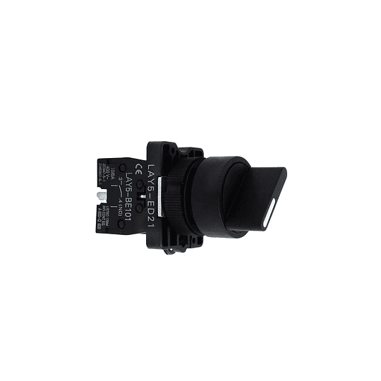 Selector Armado 2 Posiciones Maneta Corta 22mm Contacto 1NA