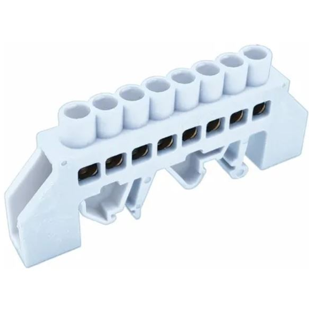 Regleta de Conexión Aislada a Riel DIN Color Blanco 8 polos | Diartek ...