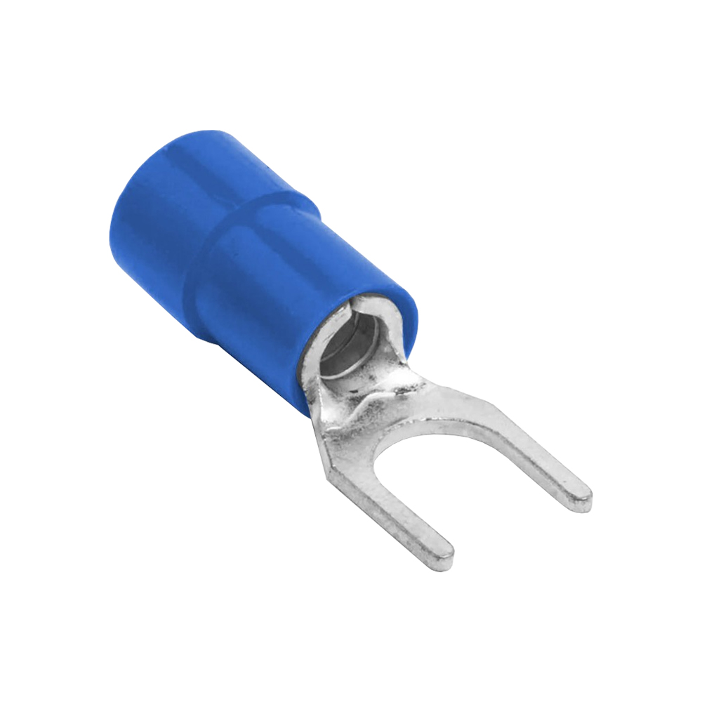Terminal Horquilla Aislado 16-14 AWG 4mm Azul 100 Unidades | Diartek - Materiales Eléctricos y ...