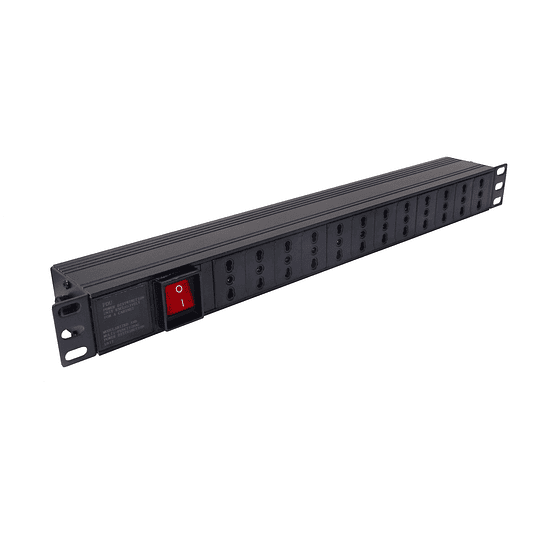 Regleta PDU 12 Enchufes Hembra 10A Para Rack 1U Linkmade