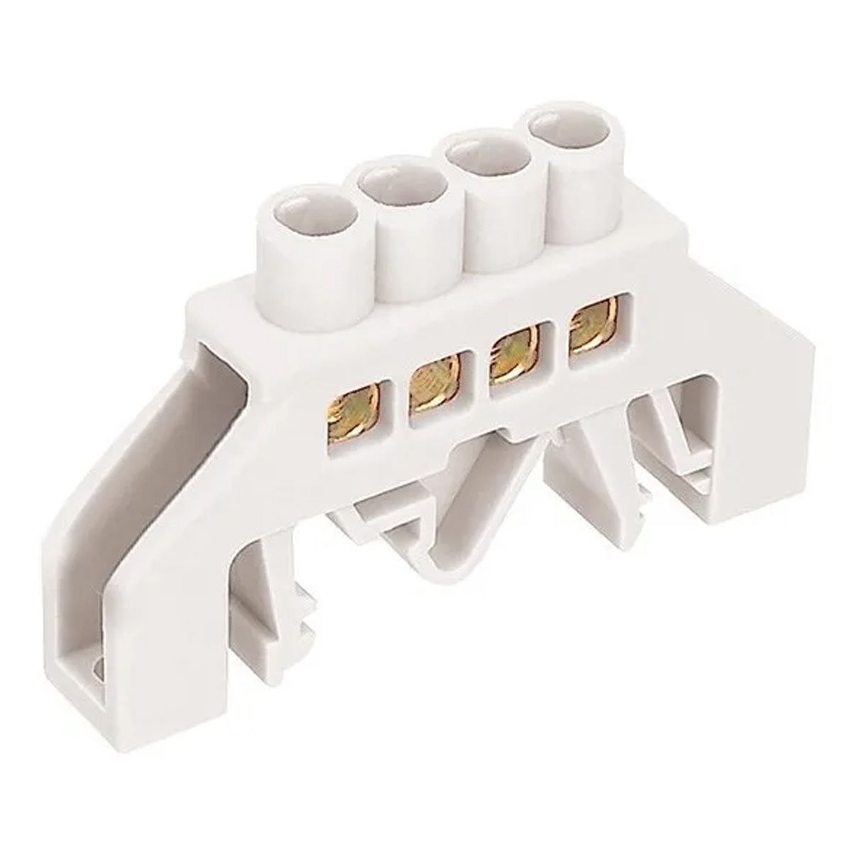 Regleta de Conexión Aislada a Riel DIN Color Blanco 4 polos | Diartek ...