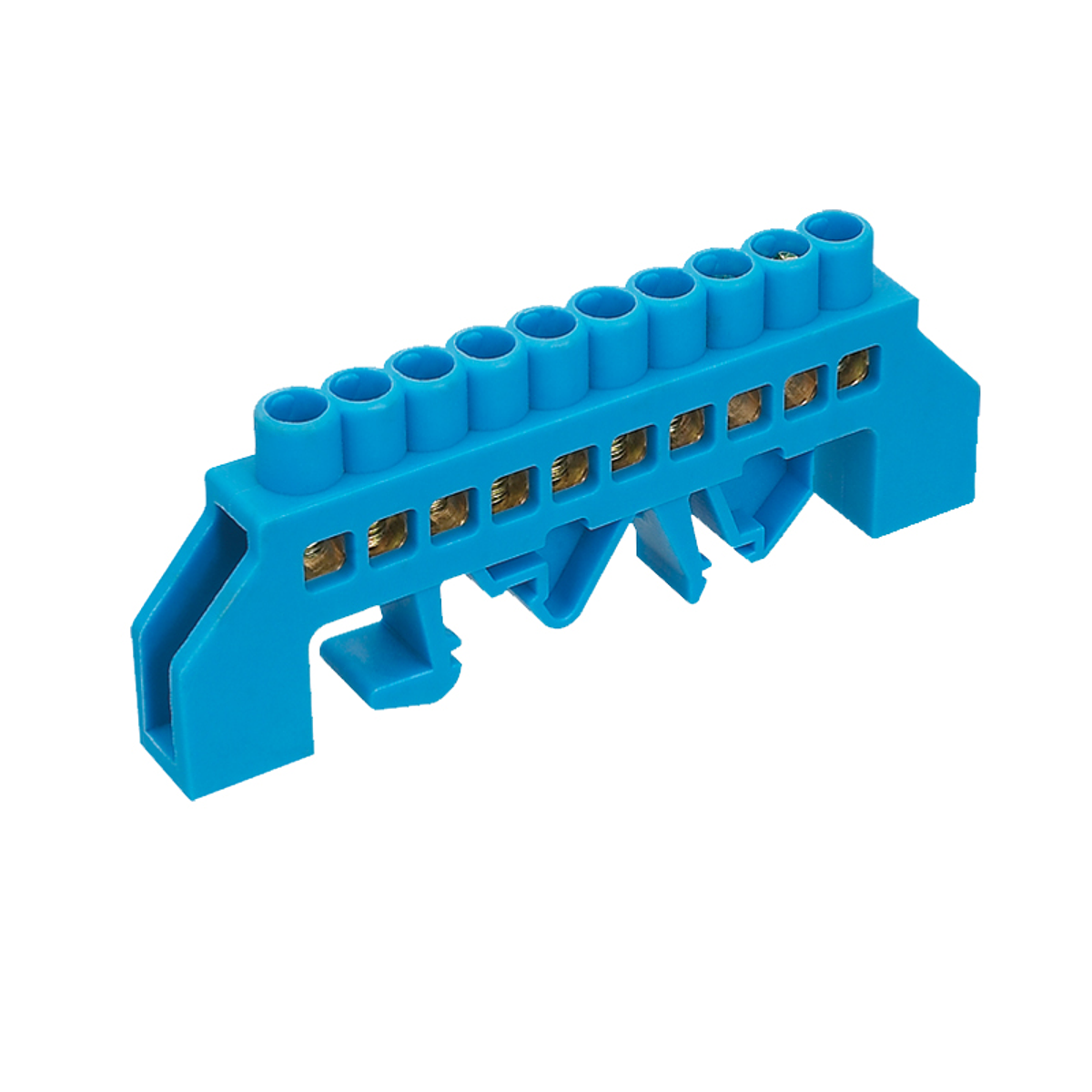 Regleta de Conexión Aislada a Riel DIN Color Azul 10 polos | Diartek ...