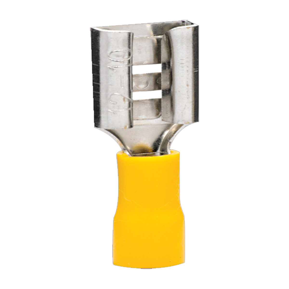 Terminal Hembra Aislado 12-10 AWG 6.3mm Amarillo 100 unid. | Diartek ...