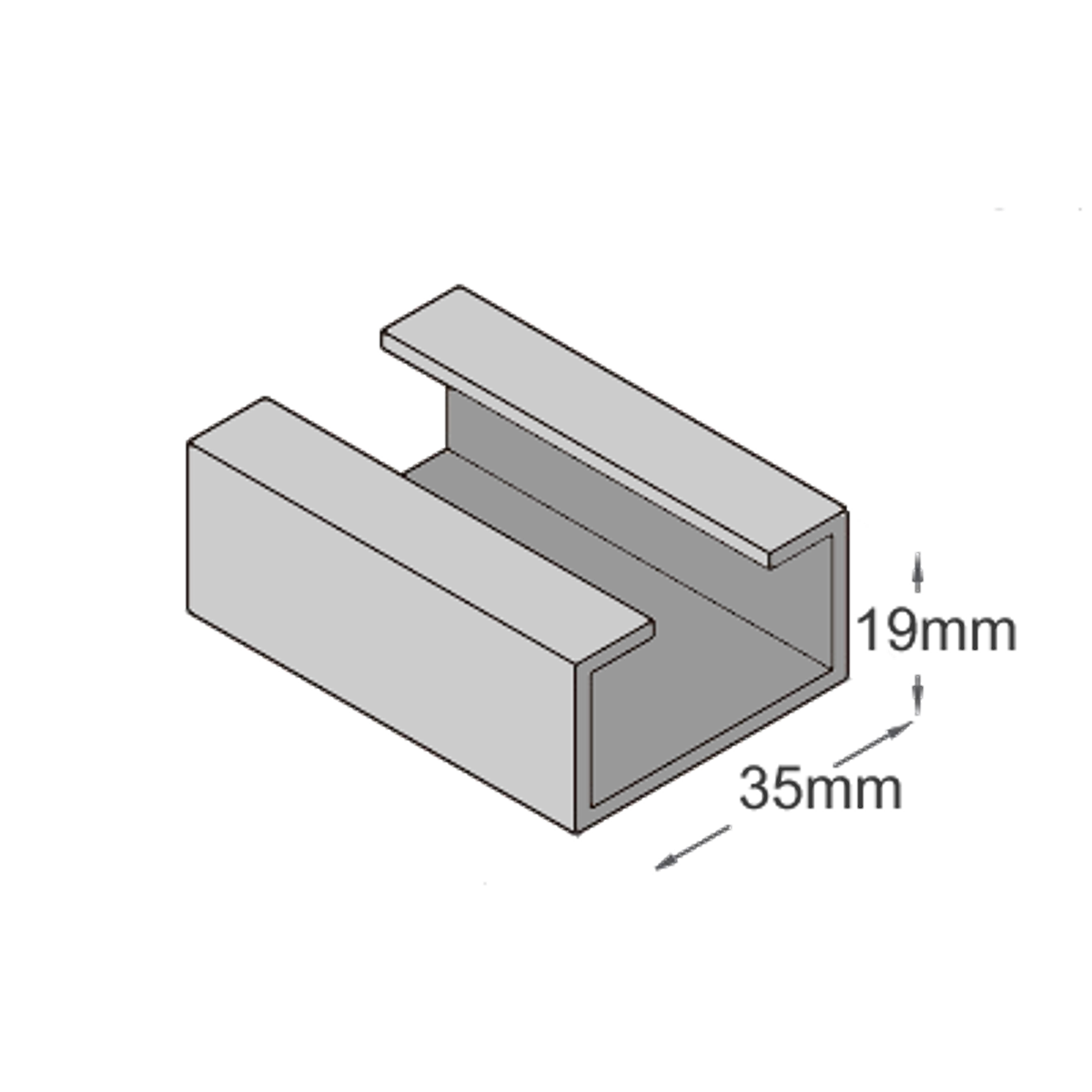 Riel Tipo RC 19x35x1mm Zincado - Diartek | Diartek - Materiales ...
