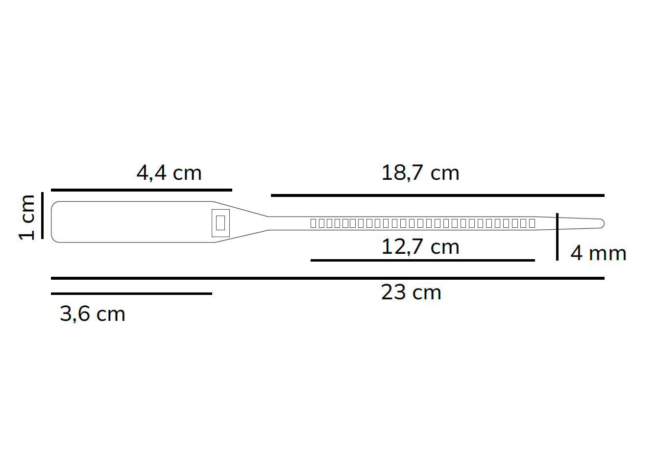 Sello de Seguridad Plastico Ajustable 230mm Azul - Diartek | Diartek ...