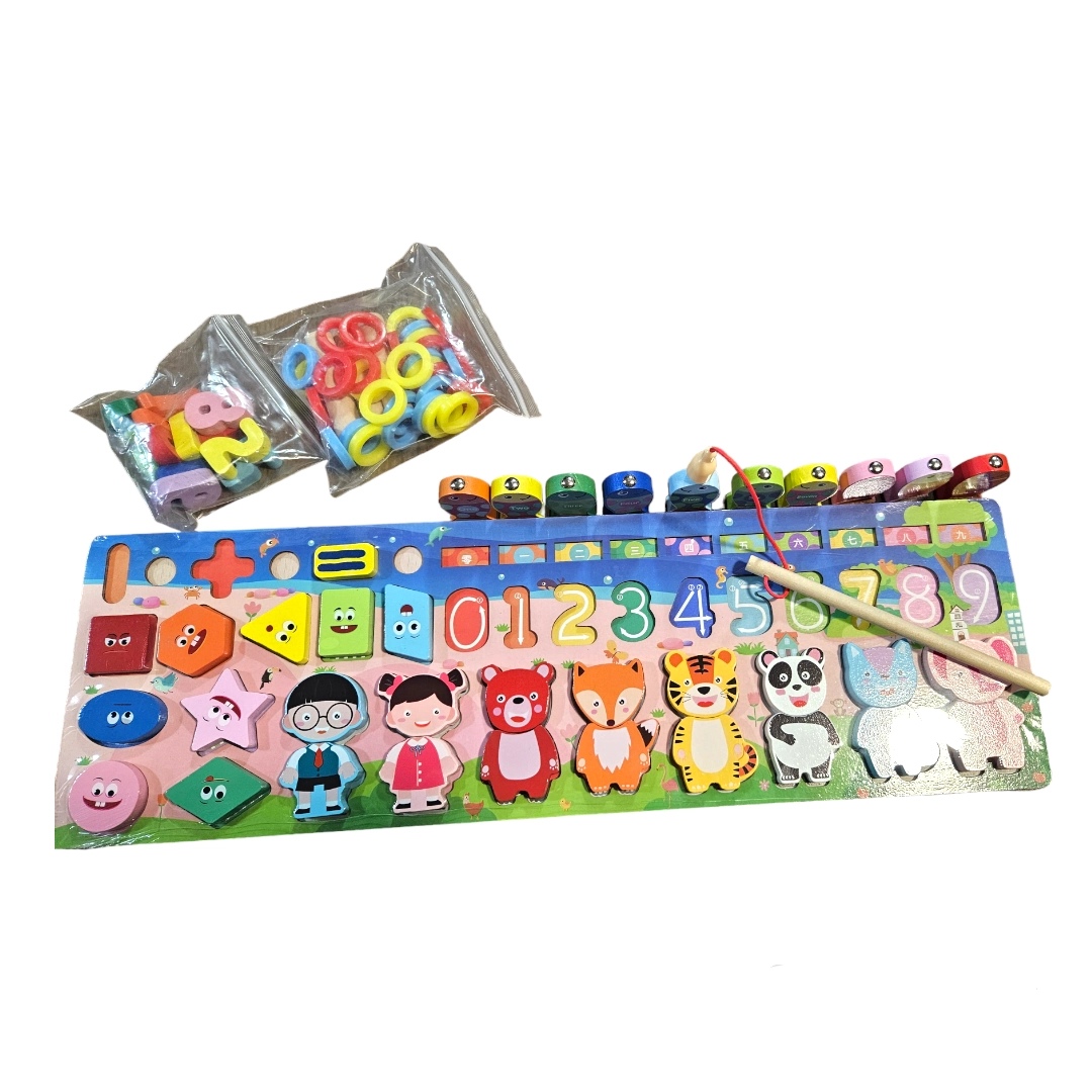 Tablero didactico animal madera