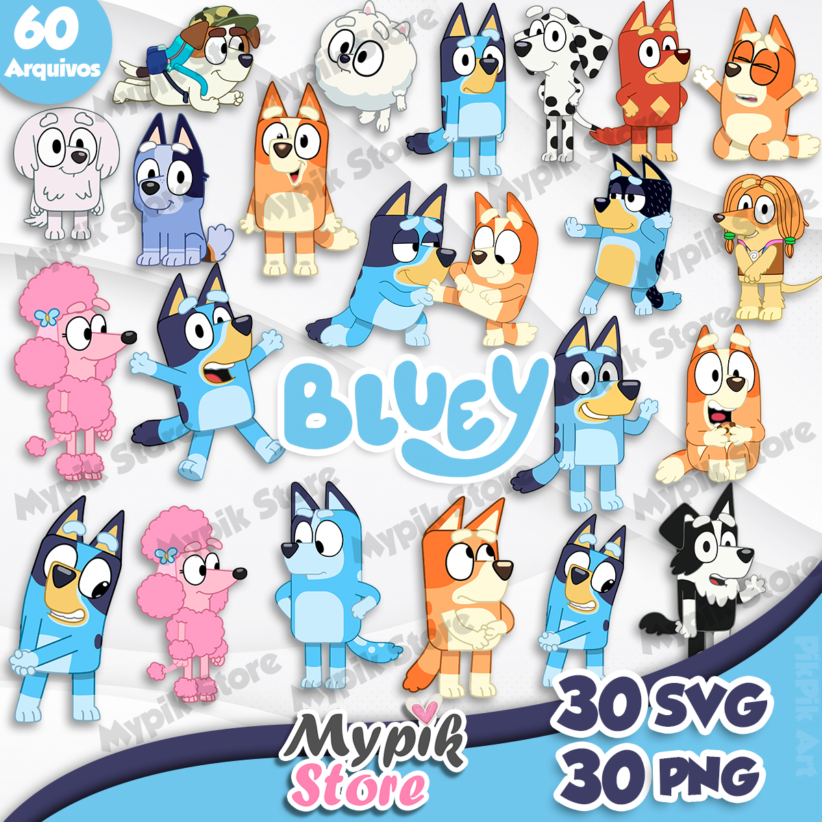 Kit Digital Bluey - Imagens png