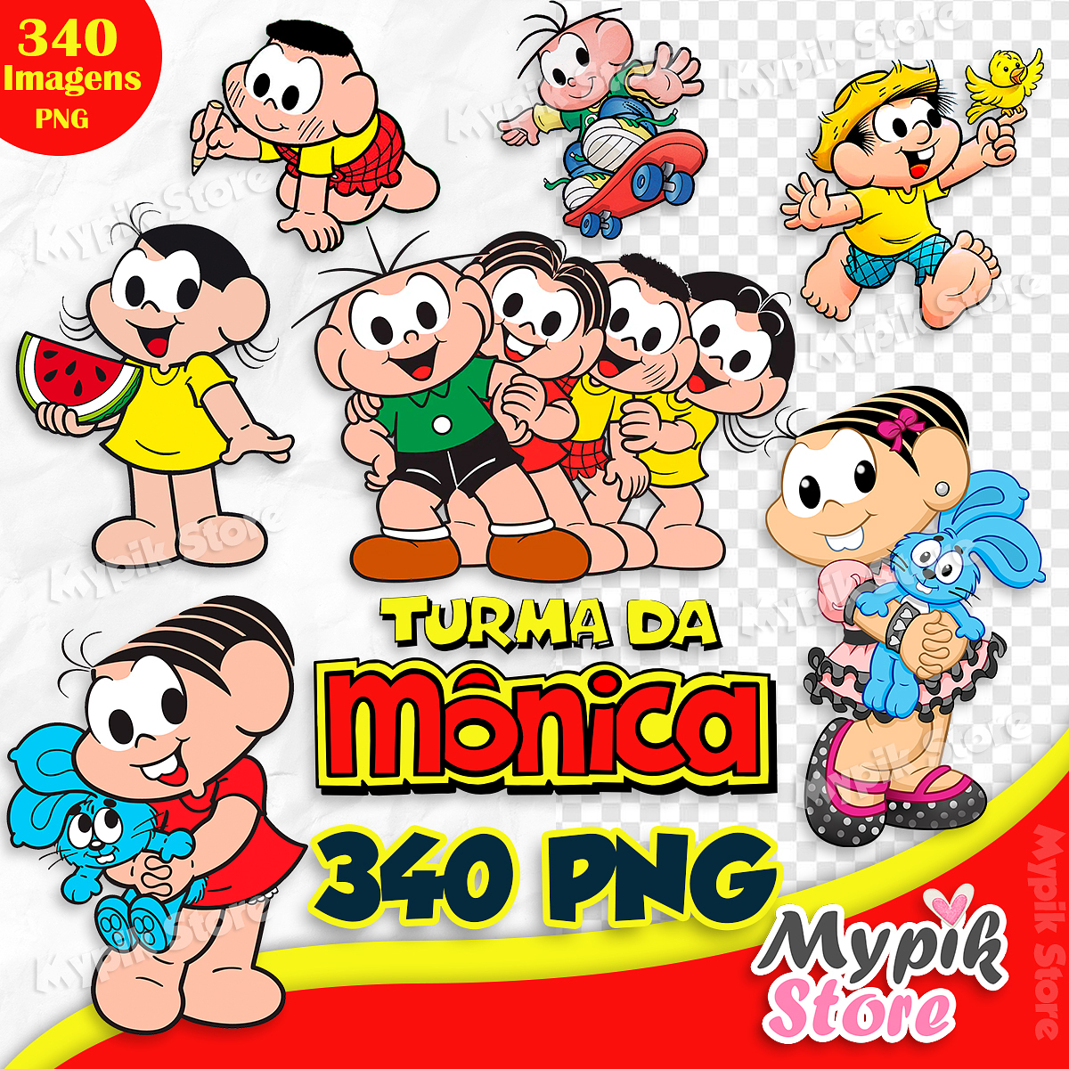 Kit Digital Turma da Mônica imagens PNG