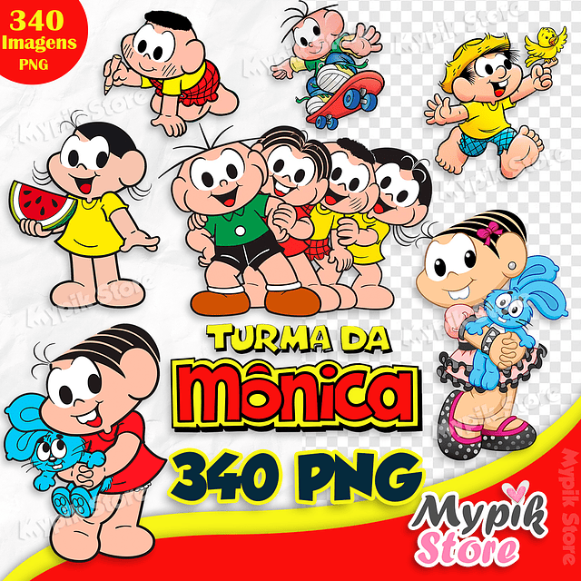 Kit Digital Turma da Mônica imagens PNG