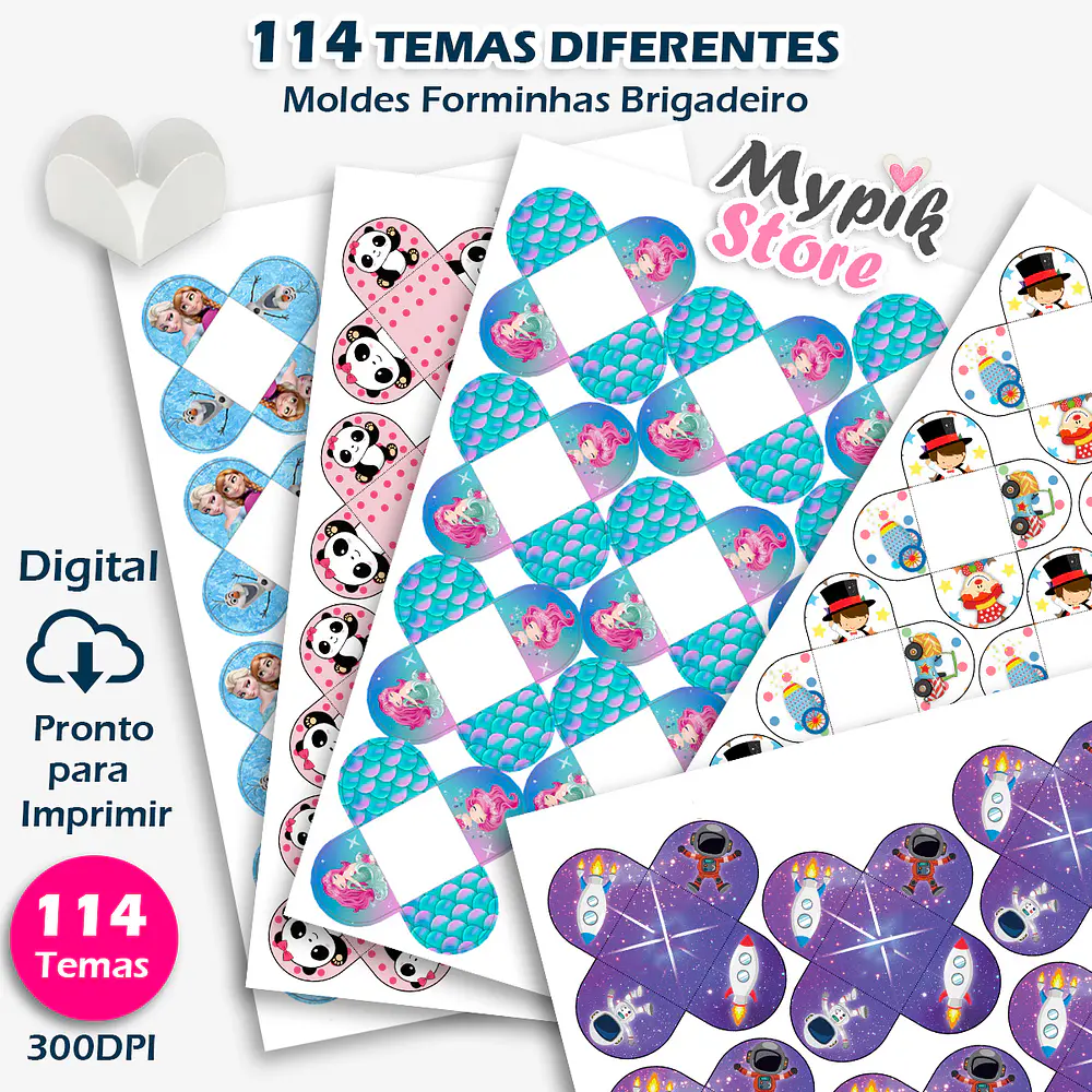 Moldes Forminhas para Brigadeiro Personalizados