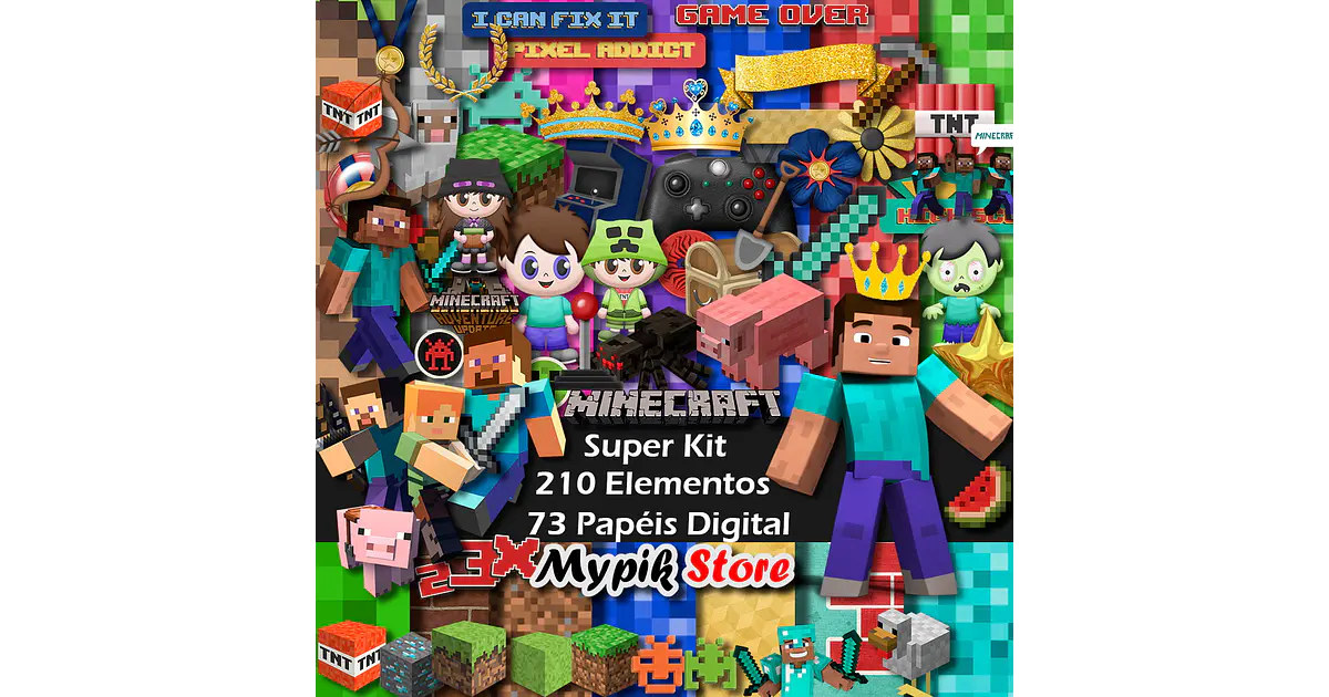 Kit Digital Minecraft Completo - 62