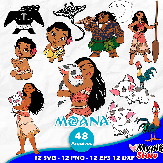 Kit Digital Moana Arquivo Vetorizado
