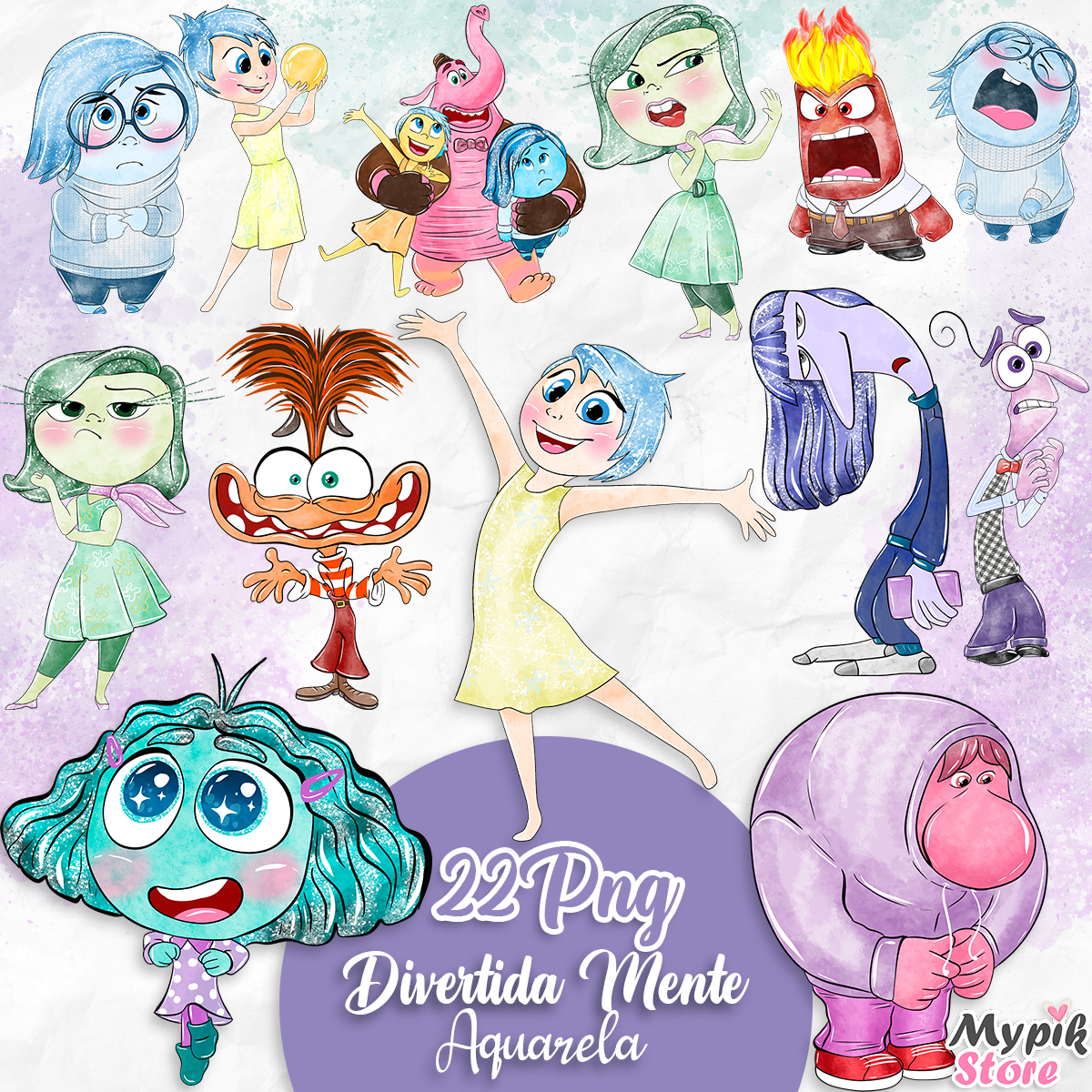 Kit Digital Divertida Mente 2 Aquarela