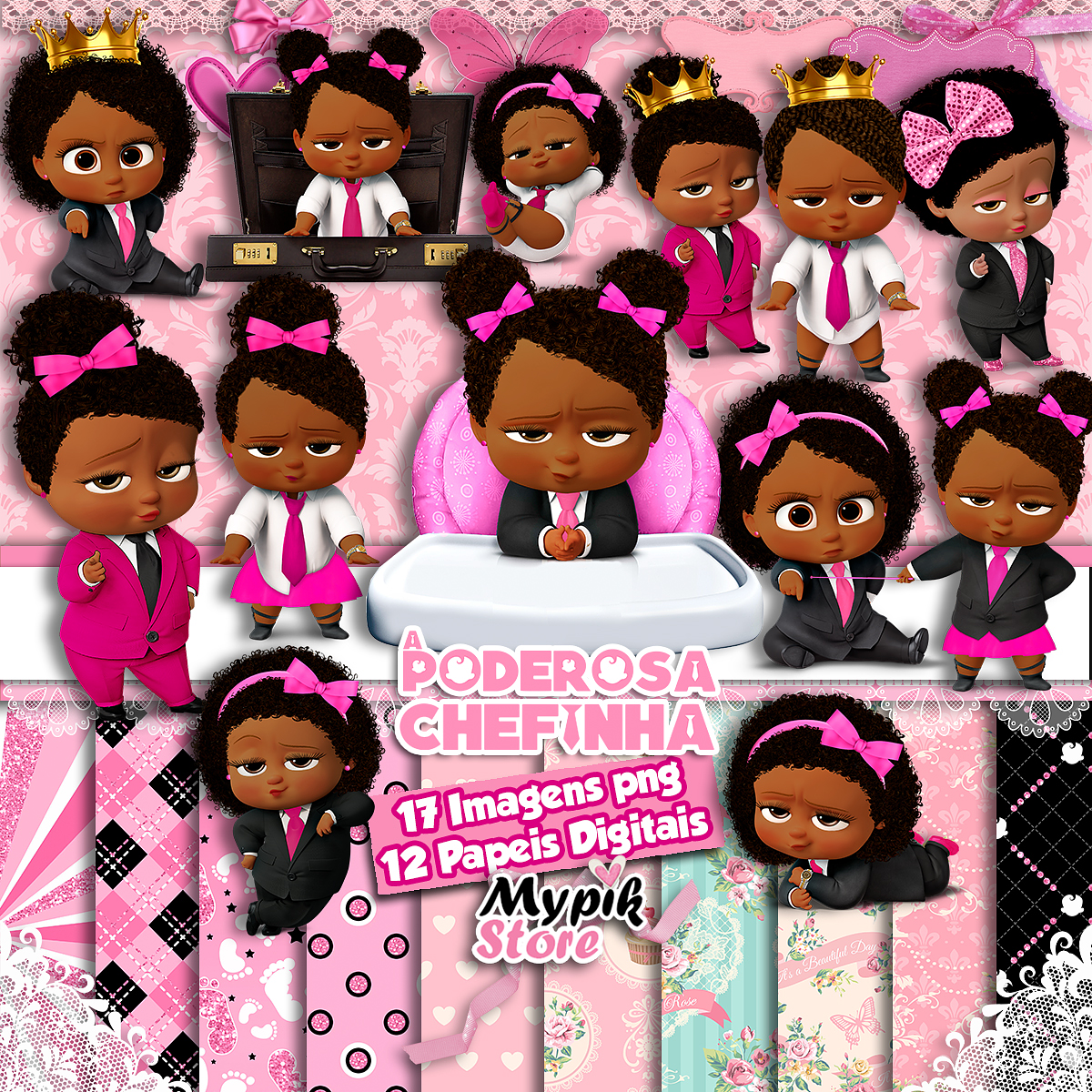 Kit Digital A Poderosa Chefinha Menina Afro