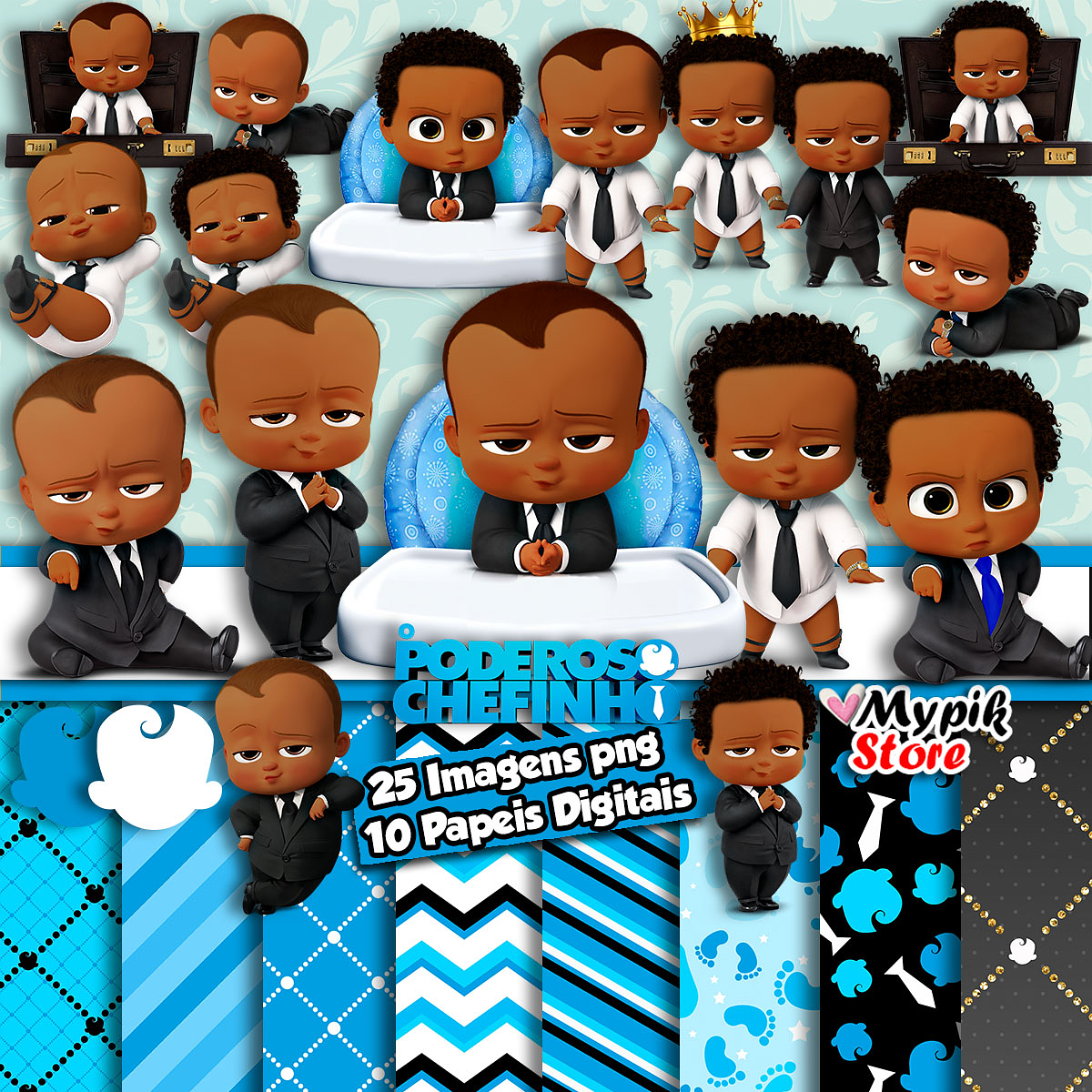 Baixar Kit Digital O Poderoso Chefinho Afro Imagens png