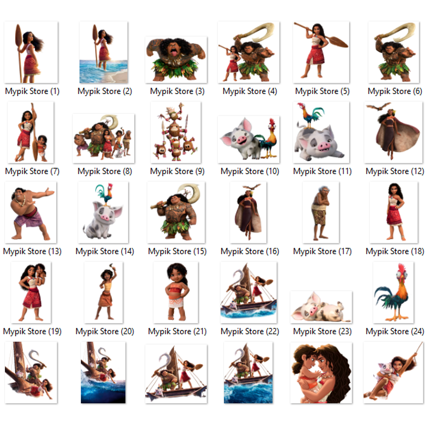 Kit Digital Moana 2 Imagens PNG e Papéis Digitais