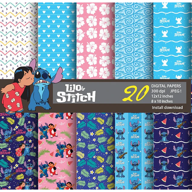 Kit Digital Lilo e Stitch