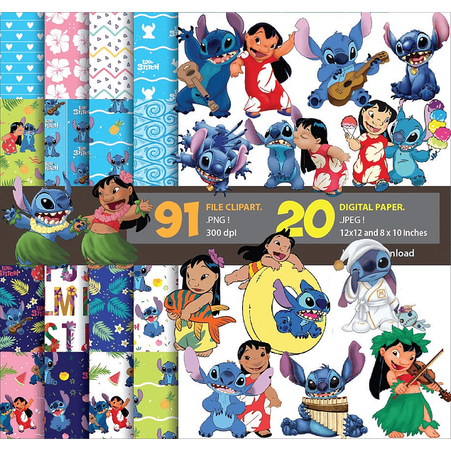 Kit Digital Lilo e Stitch