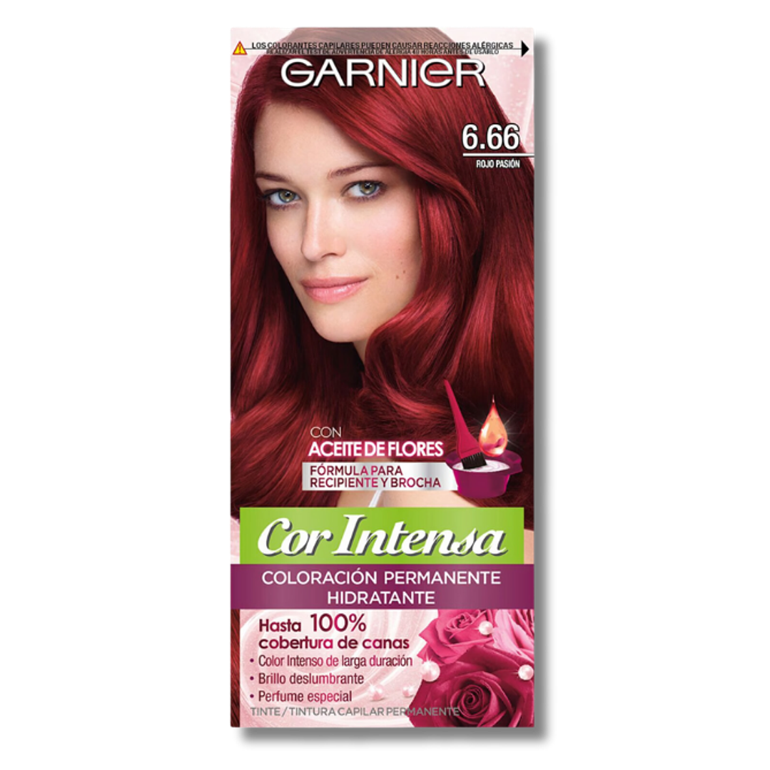 TINTURA GARNIER COR INTENSA 6.66 ROJO PASION