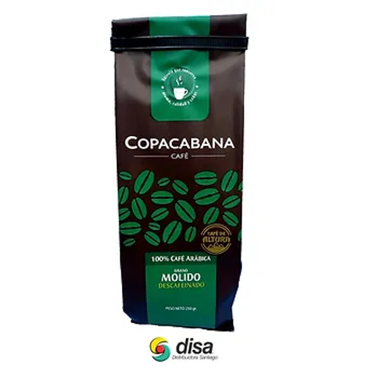 CAFE MOLIDO DESCAFEINADO COPA CABANA 250 grs | DISA 2021 SpA
