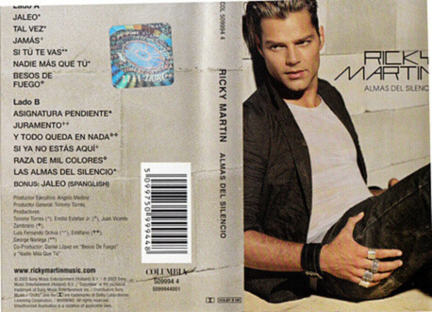 RICKY MARTIN - ALMAS DEL SILENCIO - CASSETTE - DISCOS MAYRA