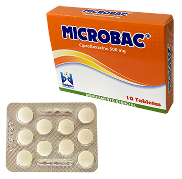 MICROBAC 500 MG X 10 TAB -CIPROFLOXACINA 500 MG CJA X 10...