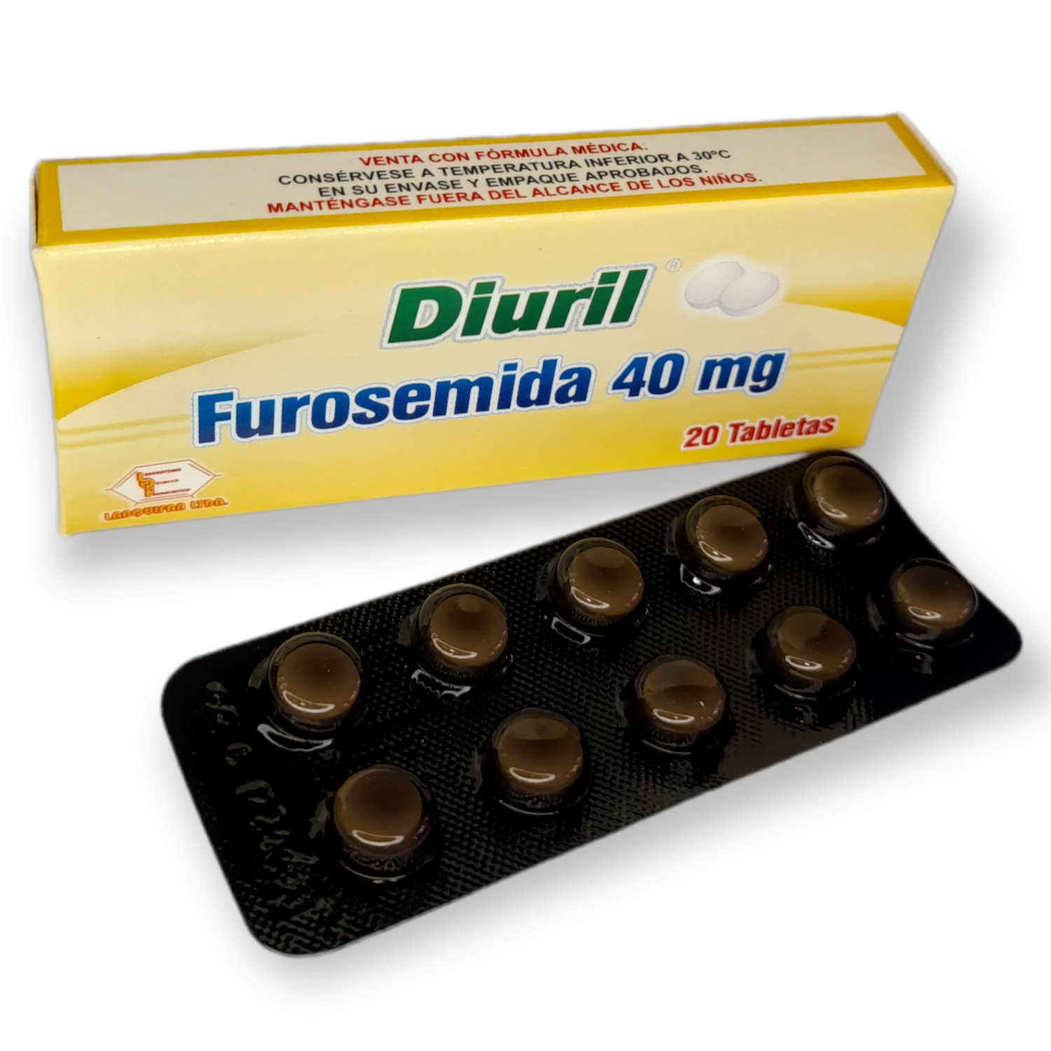 DIURIL 40 MG X 20 TAB -FUROSEMIDA-LABQUIFAR