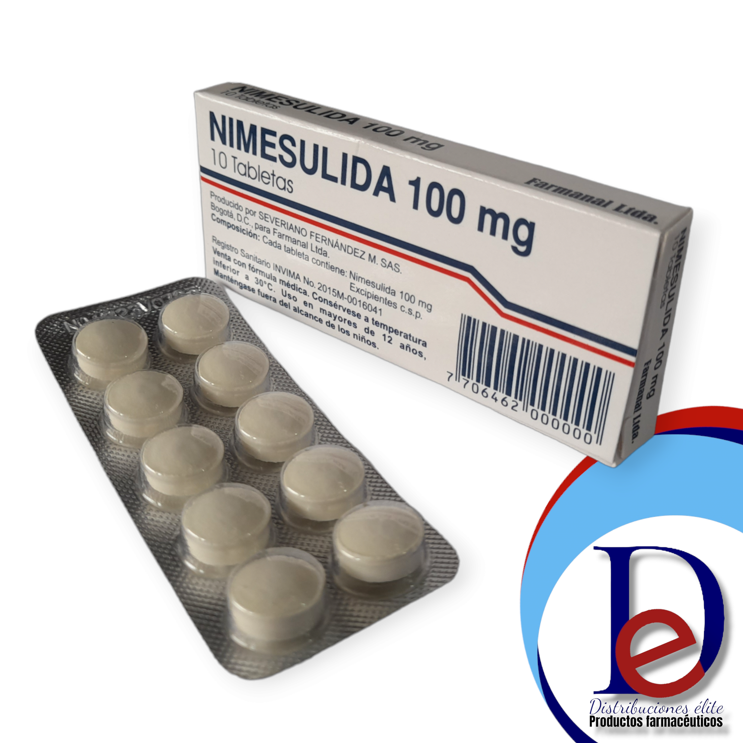 NIMESULIDE 100 MG X 10 TAB -NIMESULIDA-FARMANAL