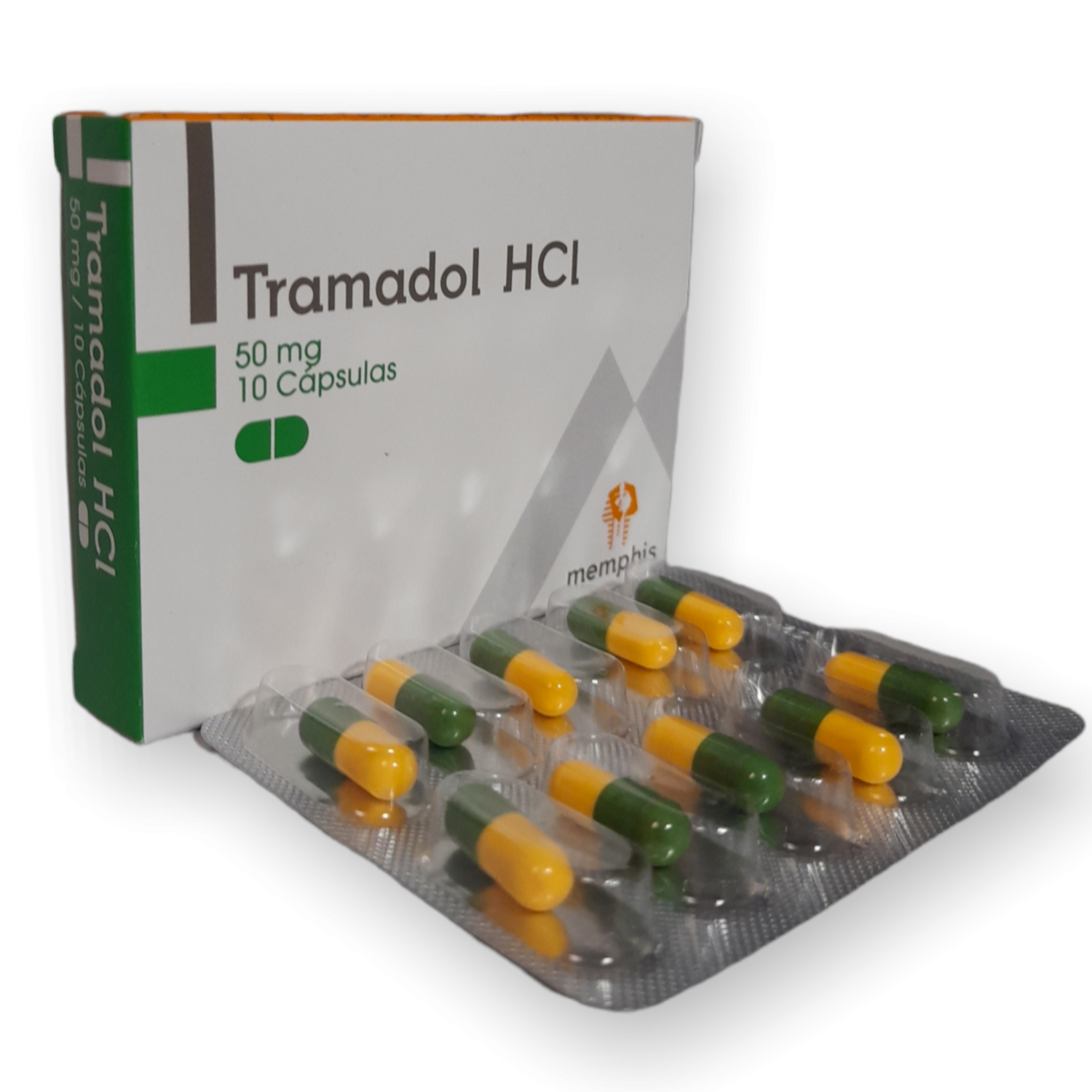 TRAMADOL 50 MG X 10 CAP --MEMPHIS