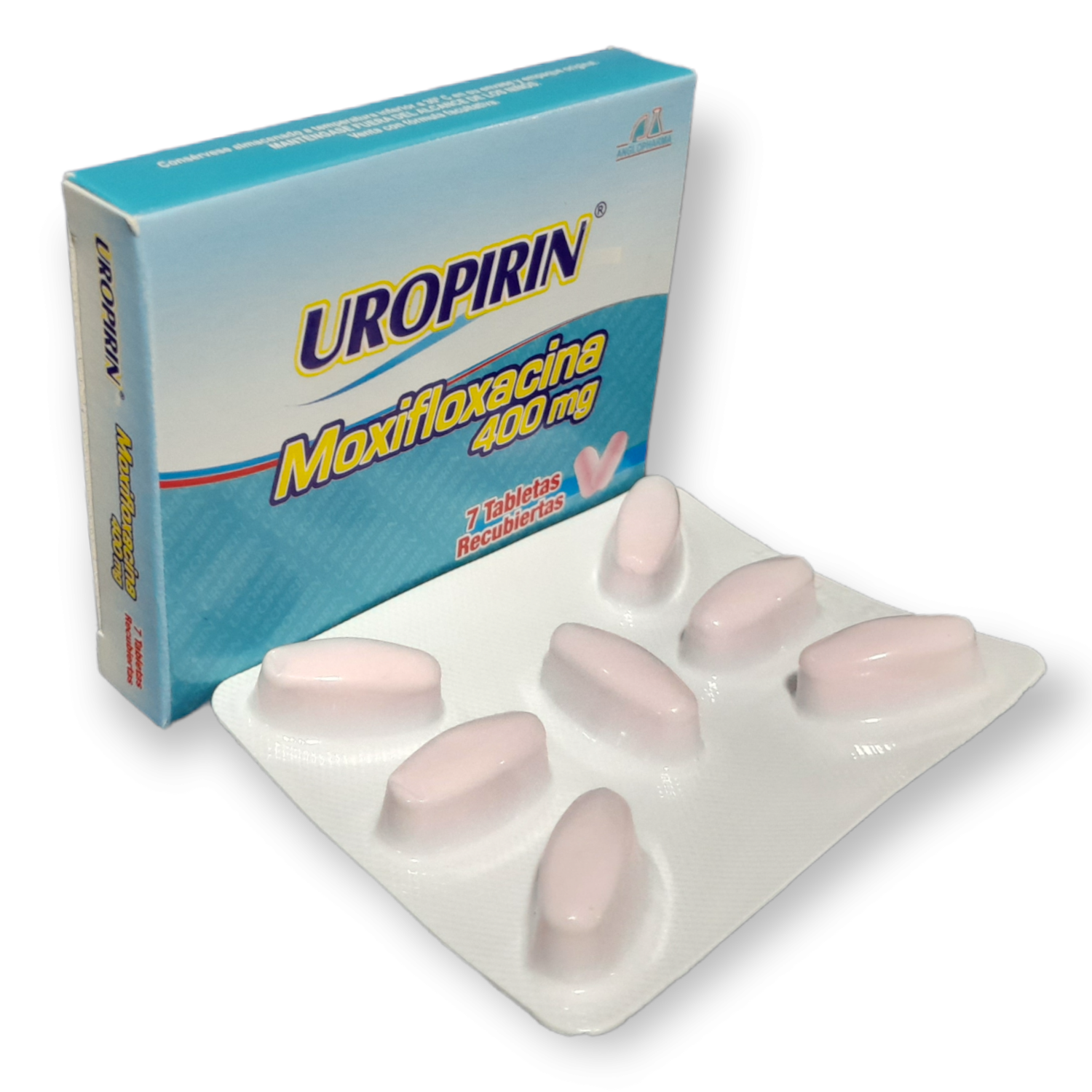 UROPIRIN 400 MG X 7 TAB -MOXIFLOXACINA-ANGLOPHARMA