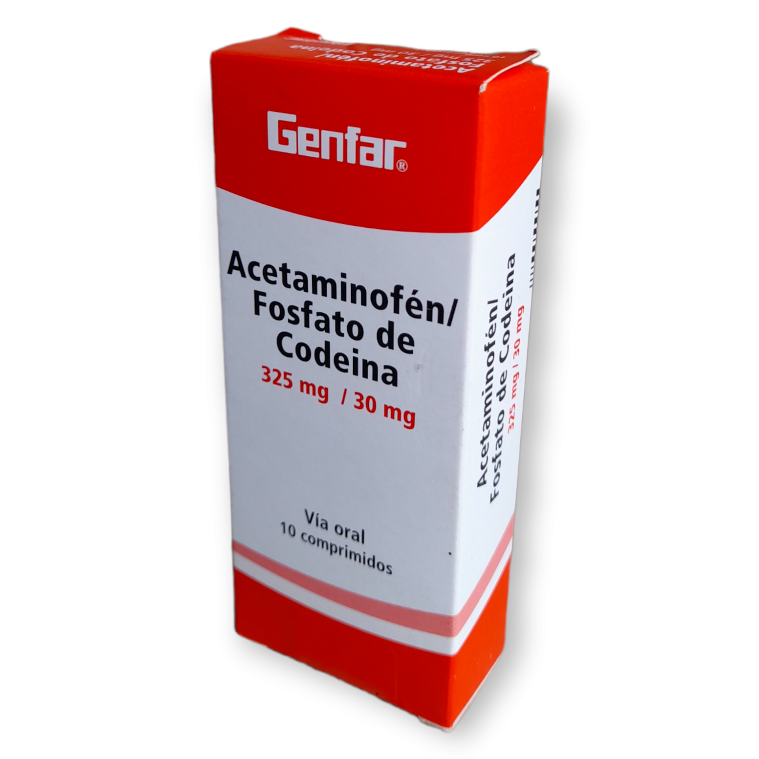 ACETAMINOFEN 325 MG + CODEINA 30 MG X 10 TAB --GENFAR