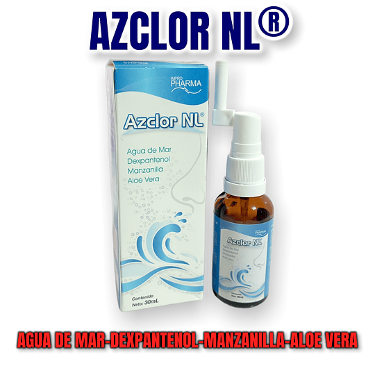AZCLOR NL SPRAY NASAL X 30 ML -AGUA DE MAR + ALOE VERA+ M...