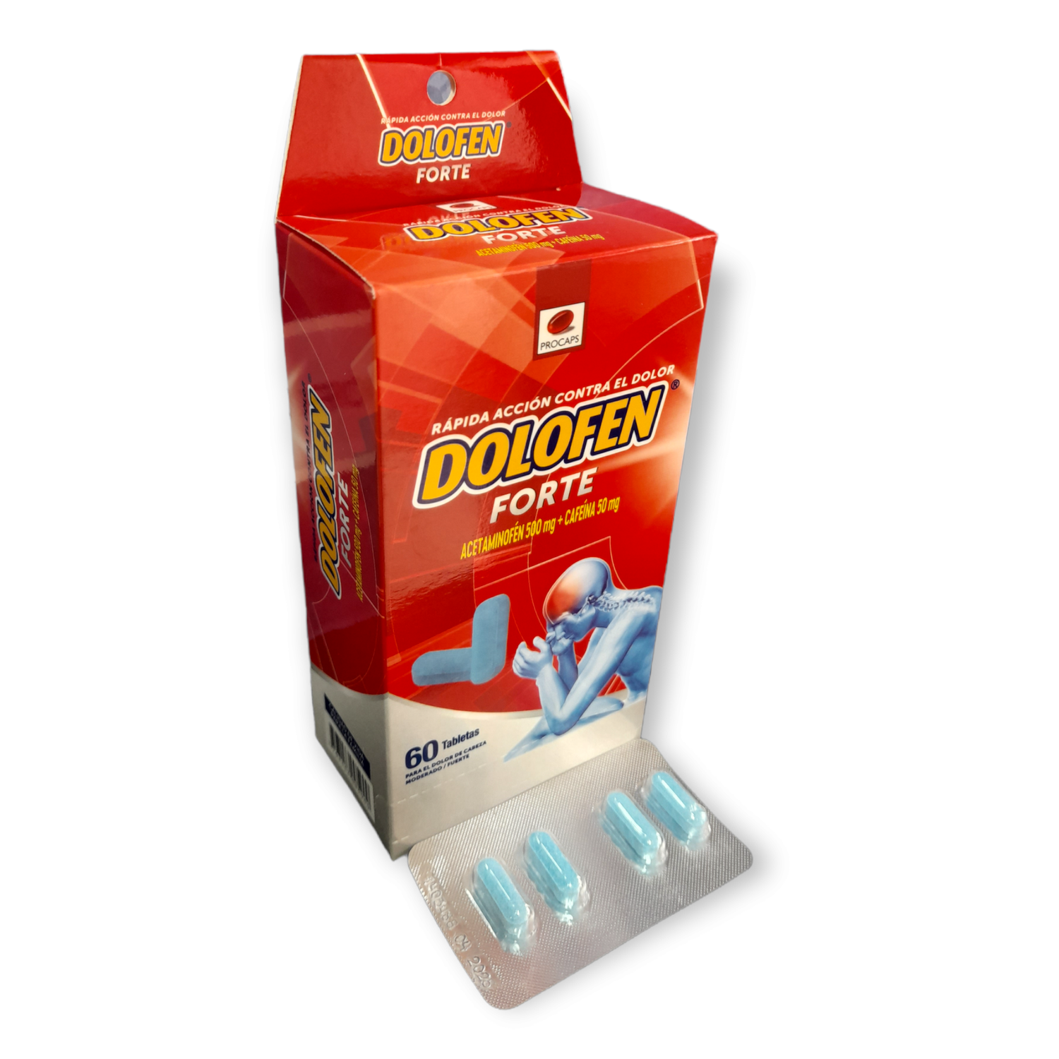 DOLOFEN FORTE 500MG/50MG X 60 TAB -ACETAMINOFEN+CAFEINA-...