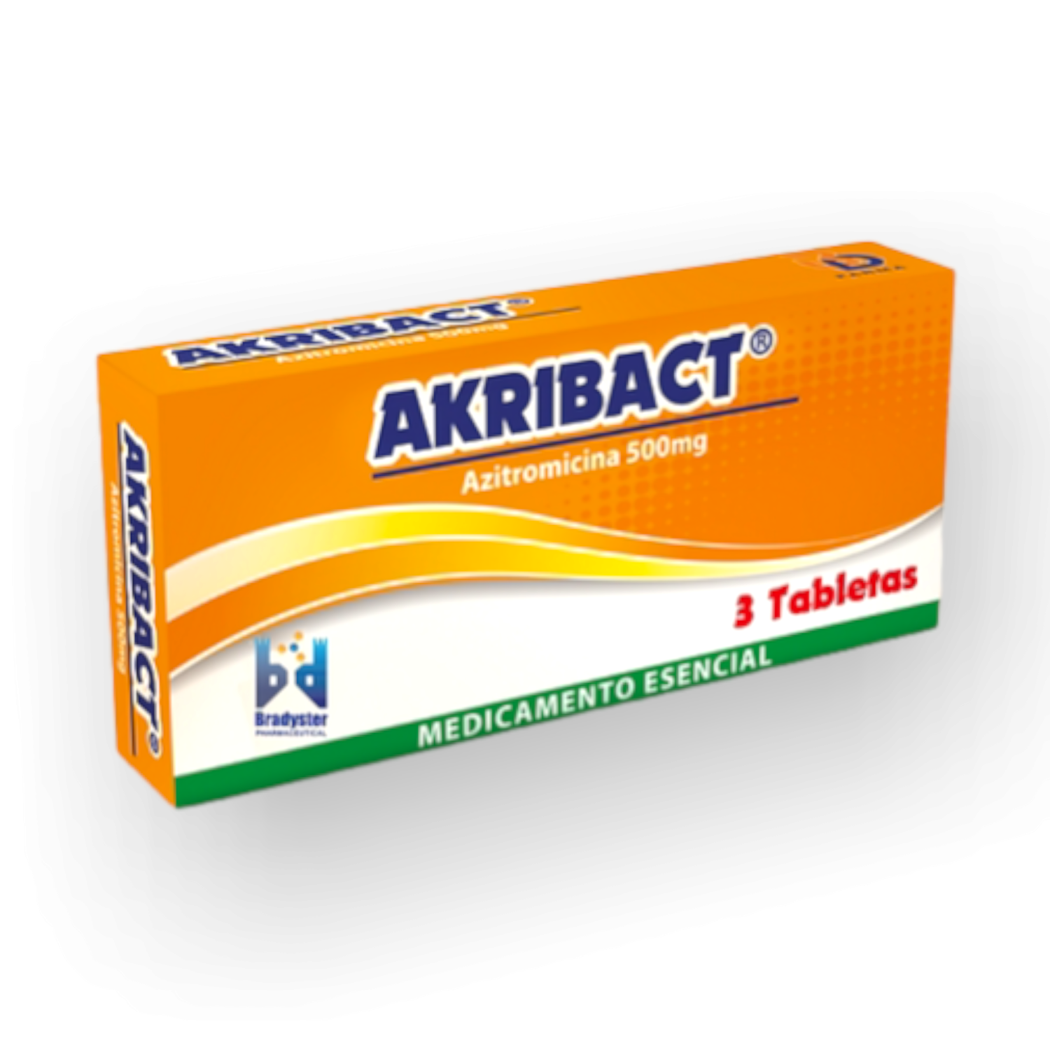 AKRIBACT 500 MG X 3 TAB -AZITROMICINA-BRADYSTER