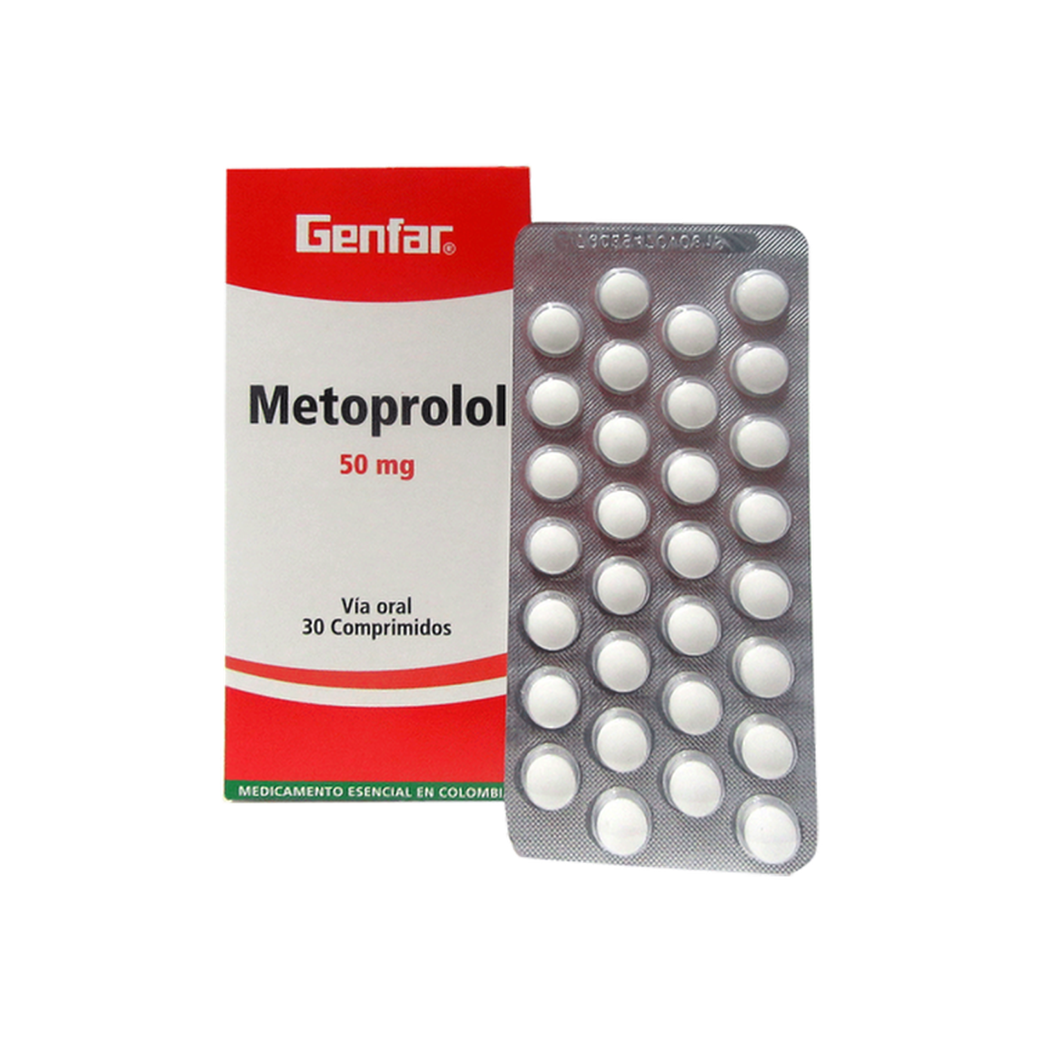 METOPROLOL 50 MG X 30 TAB-- GENFAR- CUM - LOTE D00005C- VTO