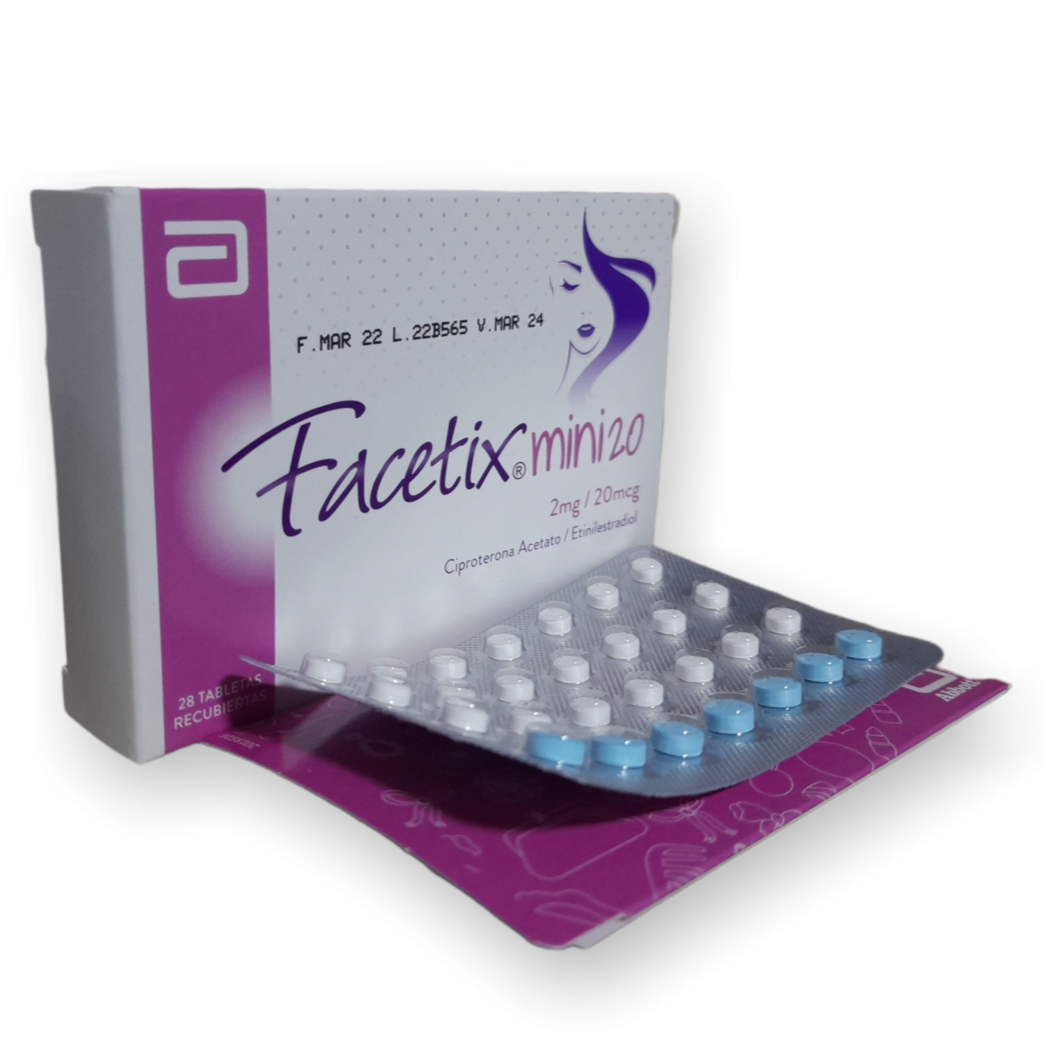 FACETIX MINI X 28 TAB -CIPROTERONA ACETATO+ ETINILESTRADI...