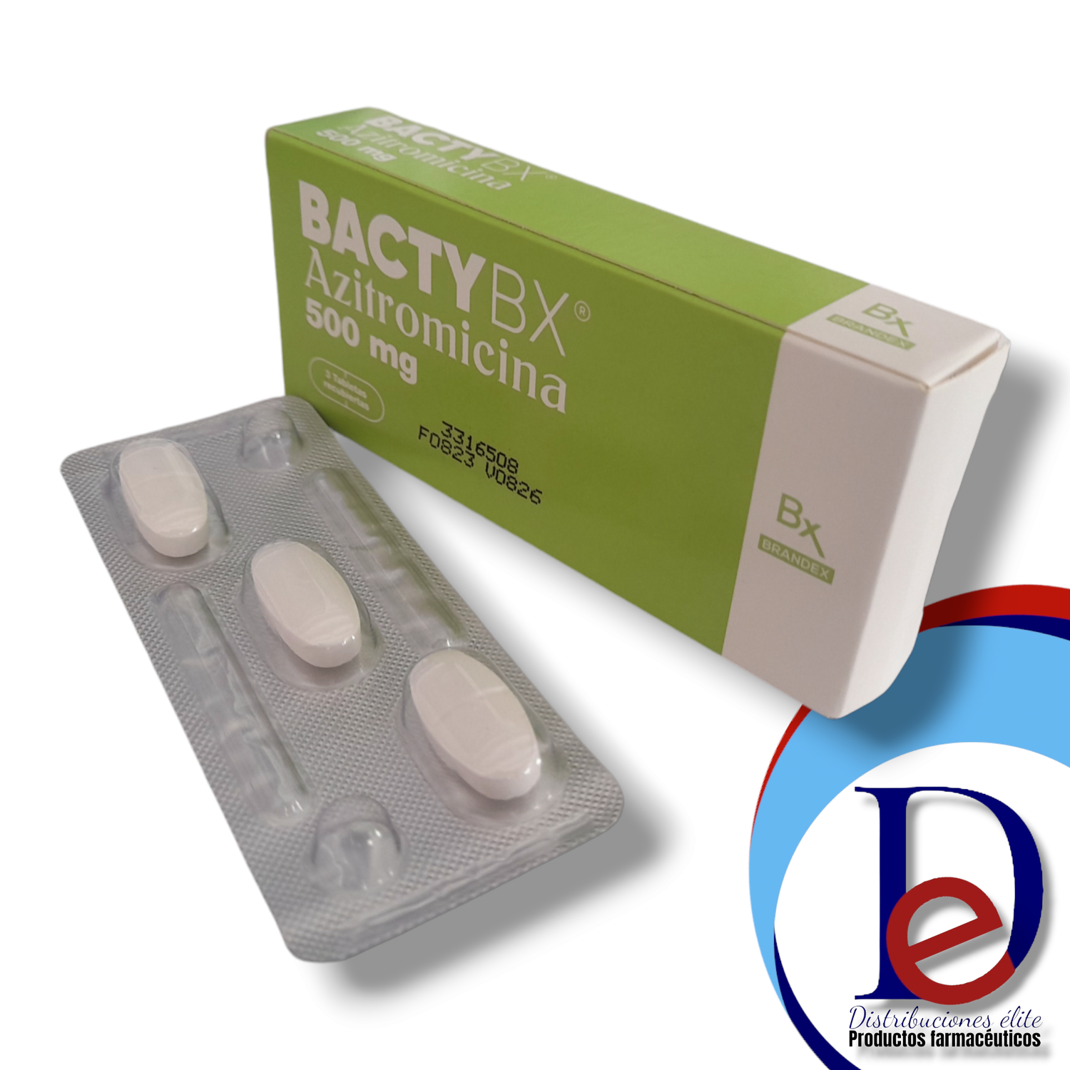 BACTY 500 MG X 3 TAB- AZITROMICINA 500 MG- BRANDEX- VTO AGO