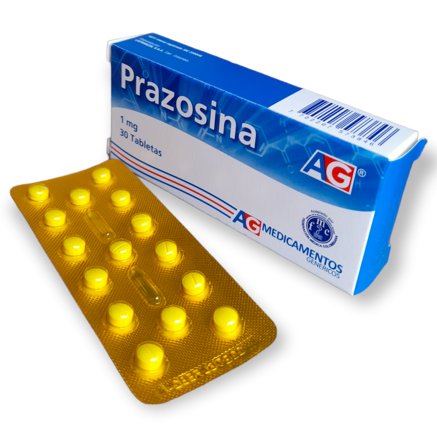 Prazosina 1 Mg X 30 Tab Ag